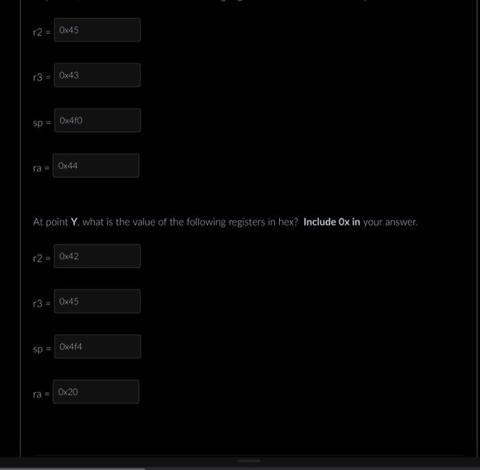 Solved The values in the registers after executing the | Chegg.com