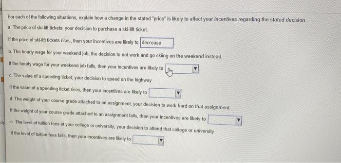 Solved For each of the following situations, explain how a | Chegg.com