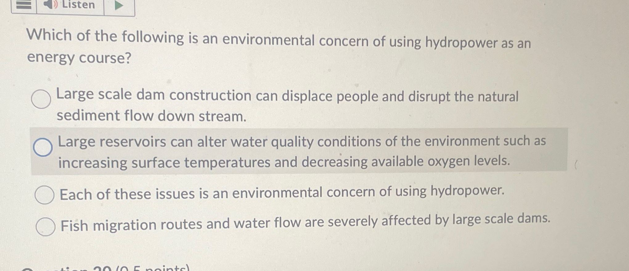 Solved Which of the following is an environmental concern of | Chegg.com