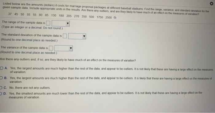 Solved Listed below the custos or marriage is packages at | Chegg.com