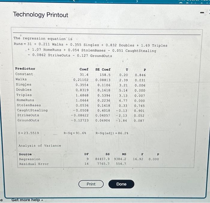 Solved Consider A Muliple Regression Model For Predicting 8574
