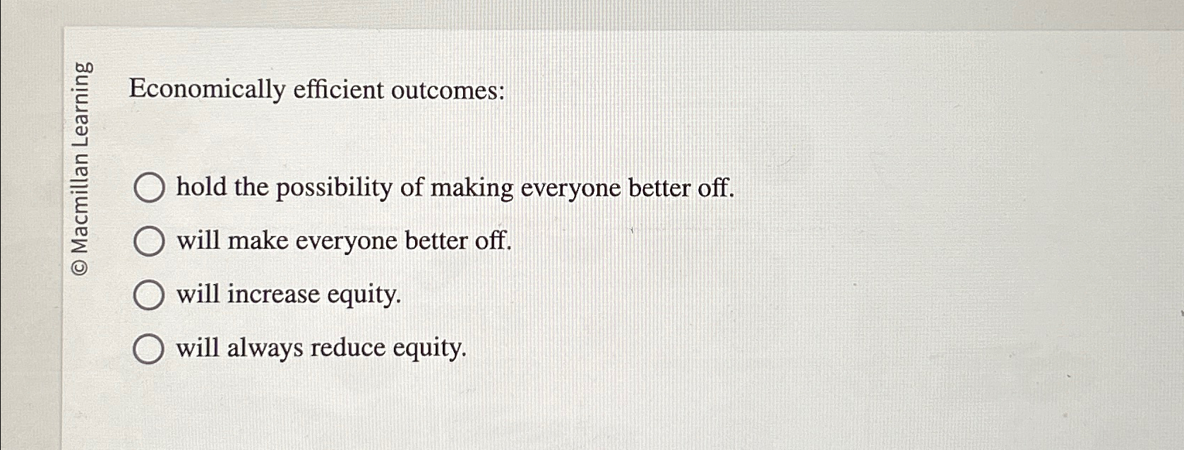 Solved E∞ ﻿Economically efficient outcomes:hold the | Chegg.com