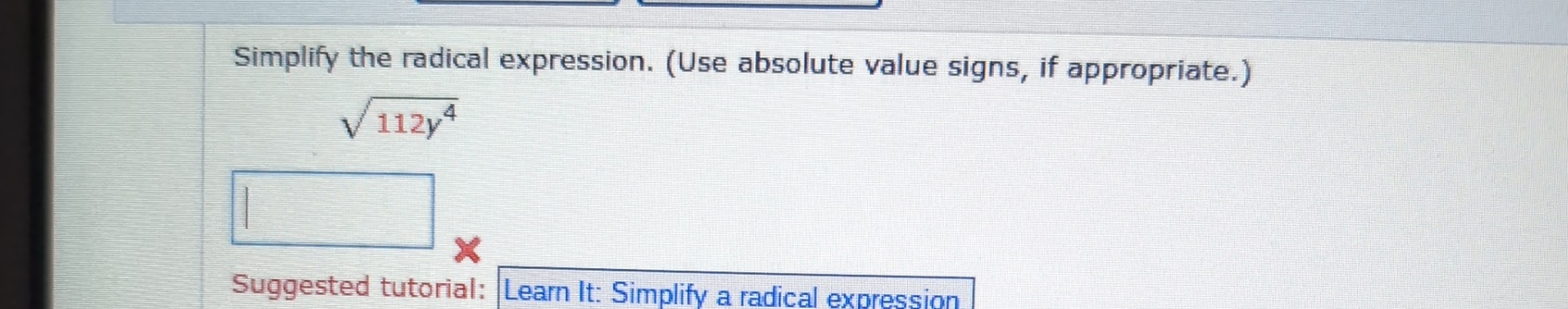 Solved Simplify the radical expression. (Use absolute value | Chegg.com