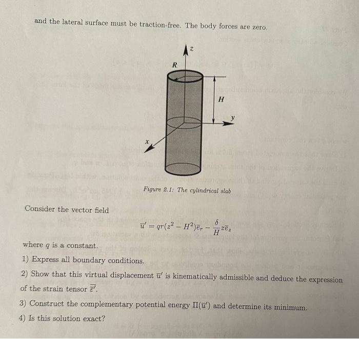 Solved Consider a cylindrical slab occupying in the initial | Chegg.com