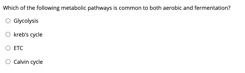 Solved Which of the following metabolic pathways is common | Chegg.com