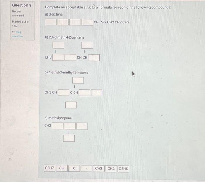 Solved Question 8 Not yet answered Marked out of 400 Flag | Chegg.com Solved Question 8 Not yet answered Marked out of 400 Flag | Chegg.com