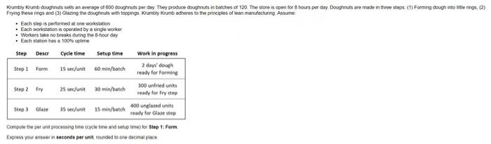 Solved Frying these nngs and (3) Glazing the doughnuts with | Chegg.com