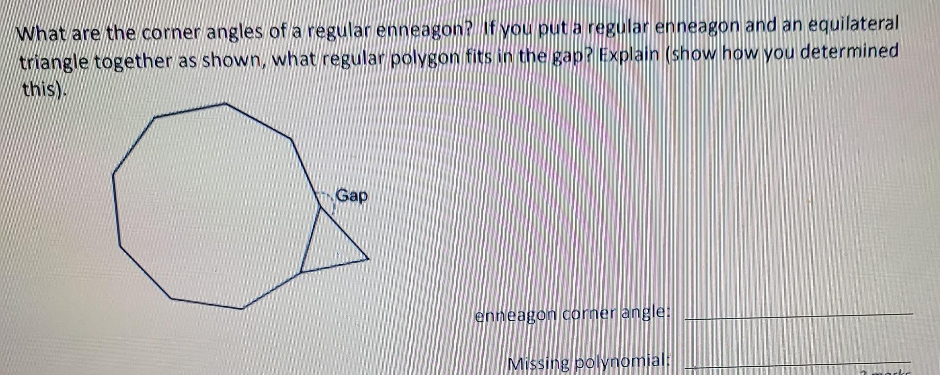 Solved What are the corner angles of a regular enneagon? If | Chegg.com