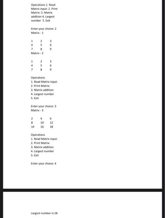 Solved Problem 1: File Name: Matrix.java Class Name: Matrix | Chegg.com