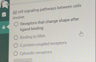 Solved All cell signaling pathways between cells | Chegg.com