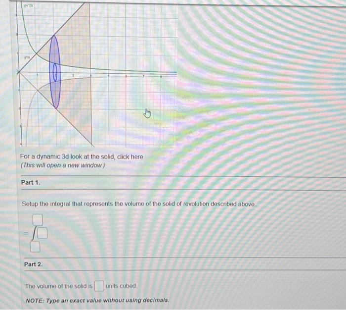 Solved Using the washer method, determine the volume of a | Chegg.com