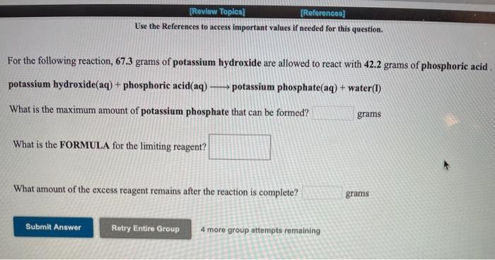 Solved [Review Toples) (References) Use the References to | Chegg.com