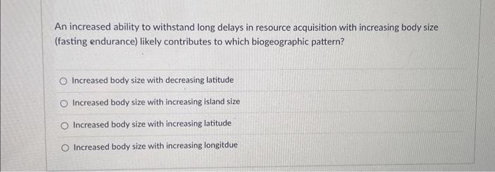 Solved An increased ability to withstand long delays in | Chegg.com