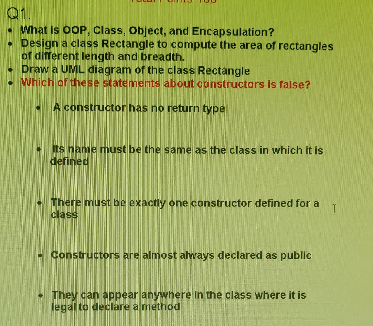 Solved • What Is Oop Class Object And Encapsulation 0460