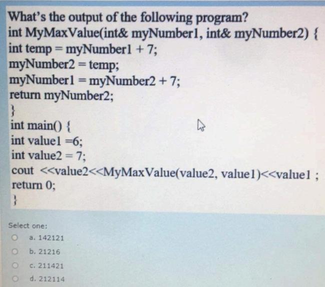 Solved Whats The Output Of The Following Programint