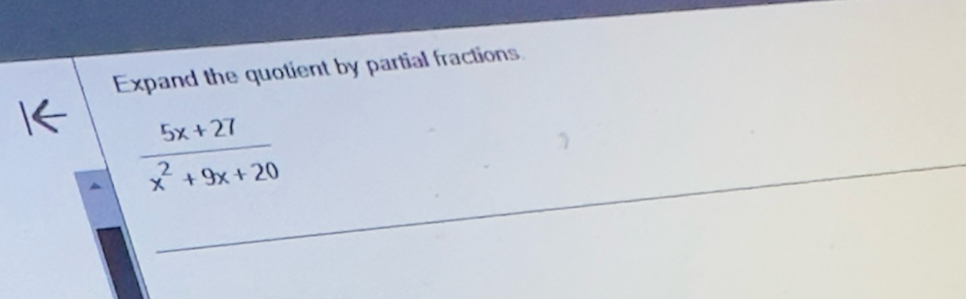 Solved Expand the quotient by partial | Chegg.com