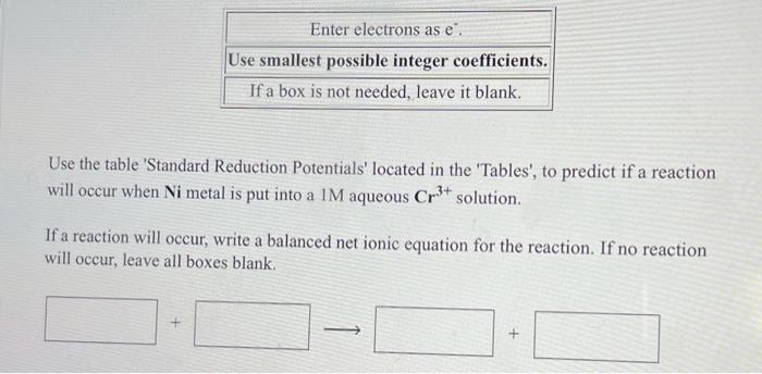 Solved Enter electrons as e. Use smallest possible integer | Chegg.com