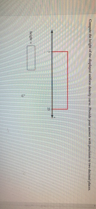 Solved Compute the height of the displayed uniform density | Chegg.com