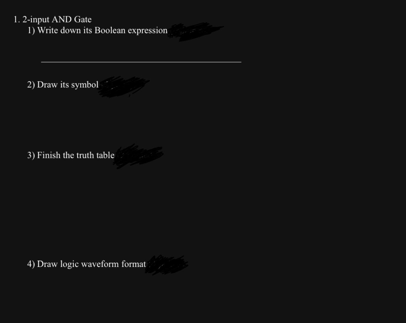 Solved 2-input AND GateWrite down its Boolean expressionDraw | Chegg.com