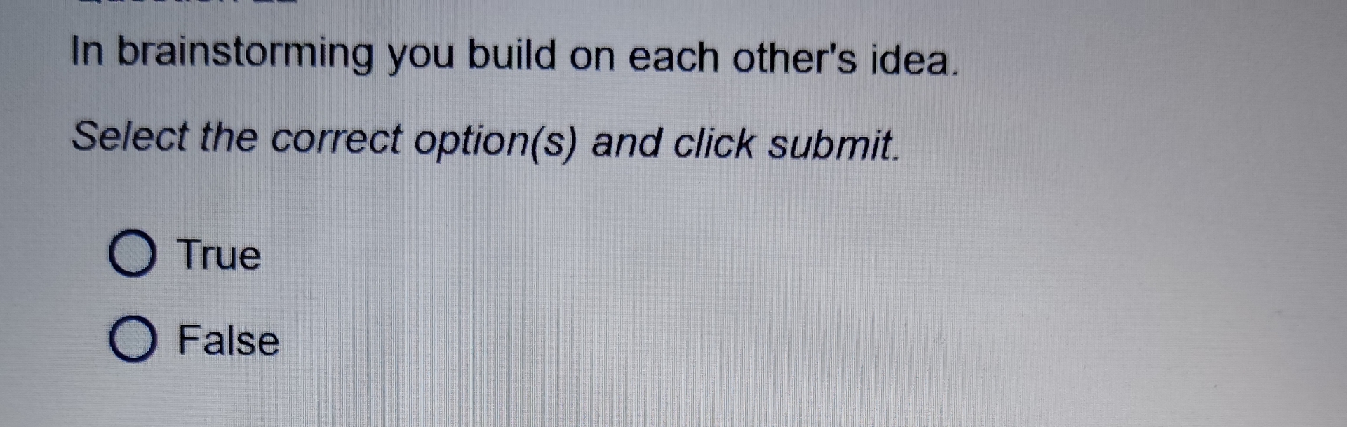 Solved In brainstorming you build on each other's | Chegg.com