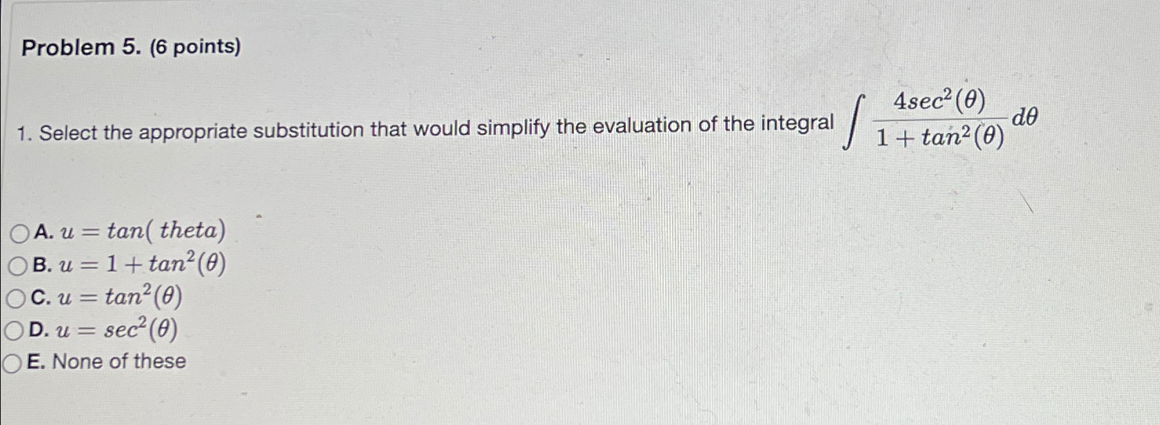 Solved Problem 5. (6 ﻿points)Select the appropriate | Chegg.com