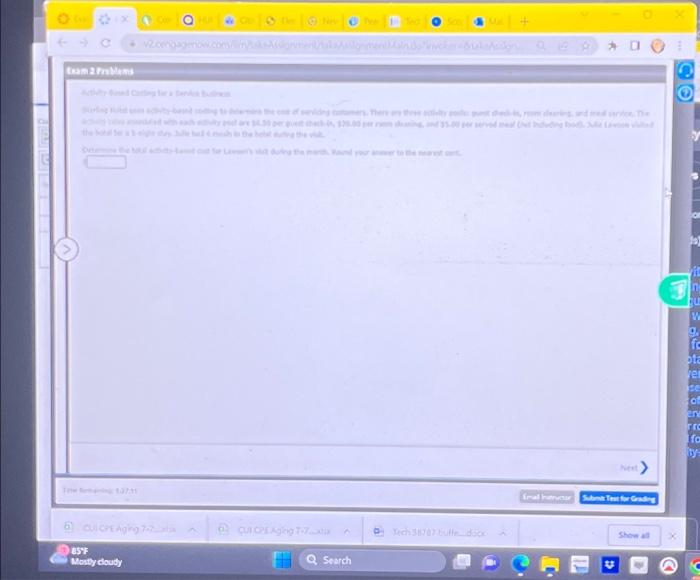 Solved Based Costing for a Service Business Sterling Hotel | Chegg.com