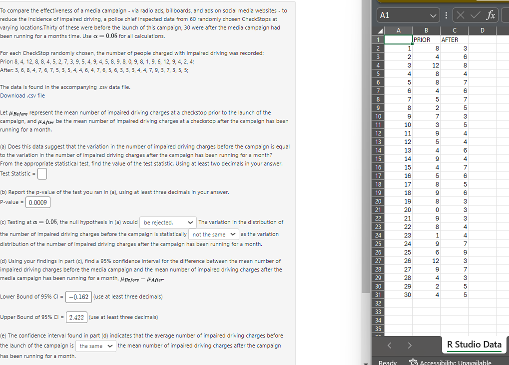Solved Use Data on the right into R Studio.. ONLY NEED PART | Chegg.com