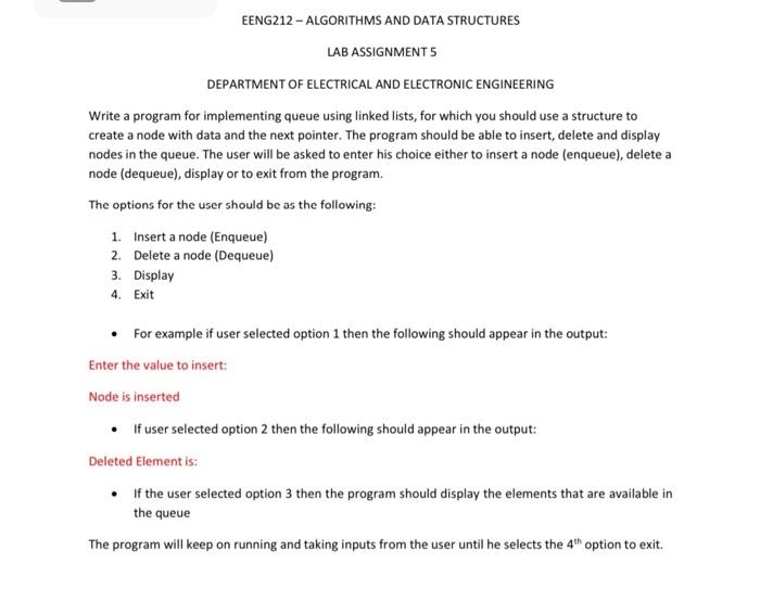 Solved LAB ASSIGNMENT 5 DEPARTMENT OF ELECTRICAL AND | Chegg.com