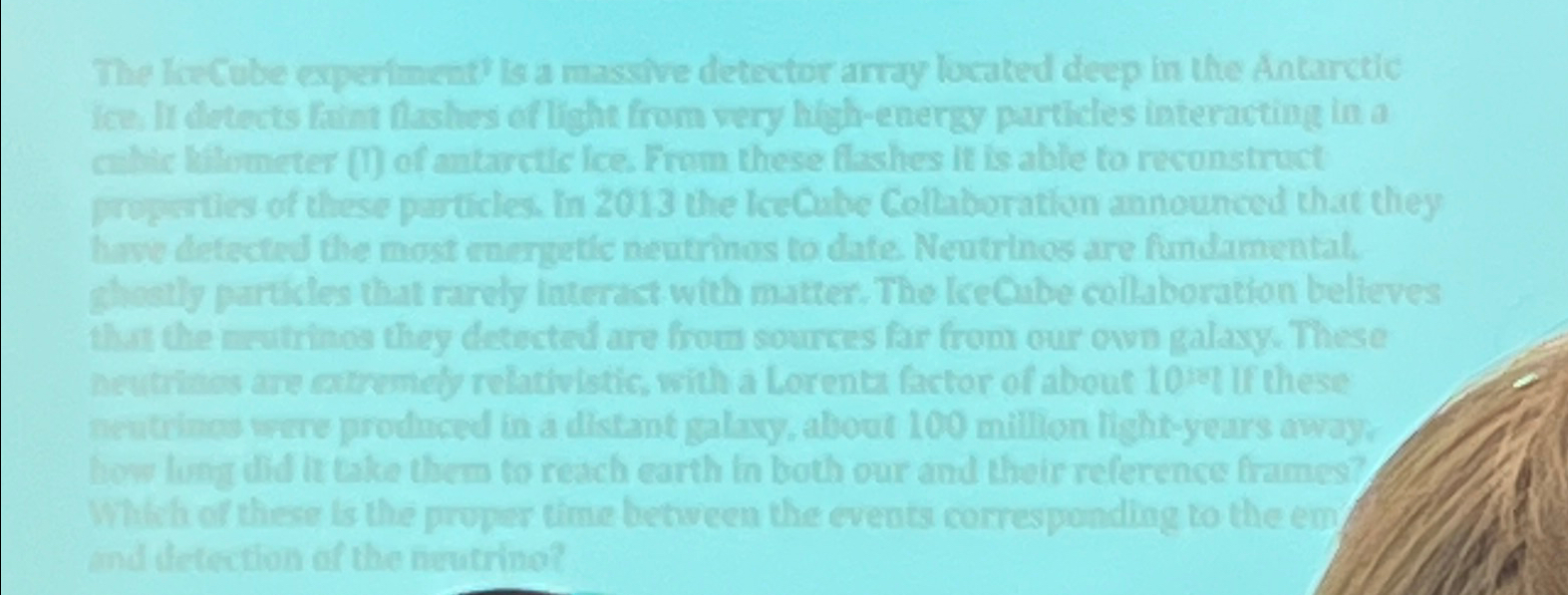 Solved The linecube experiment' Is a massive detector array | Chegg.com