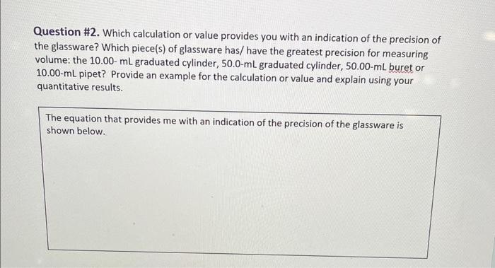 Solved Question #1. Which calculation or value provides you | Chegg.com