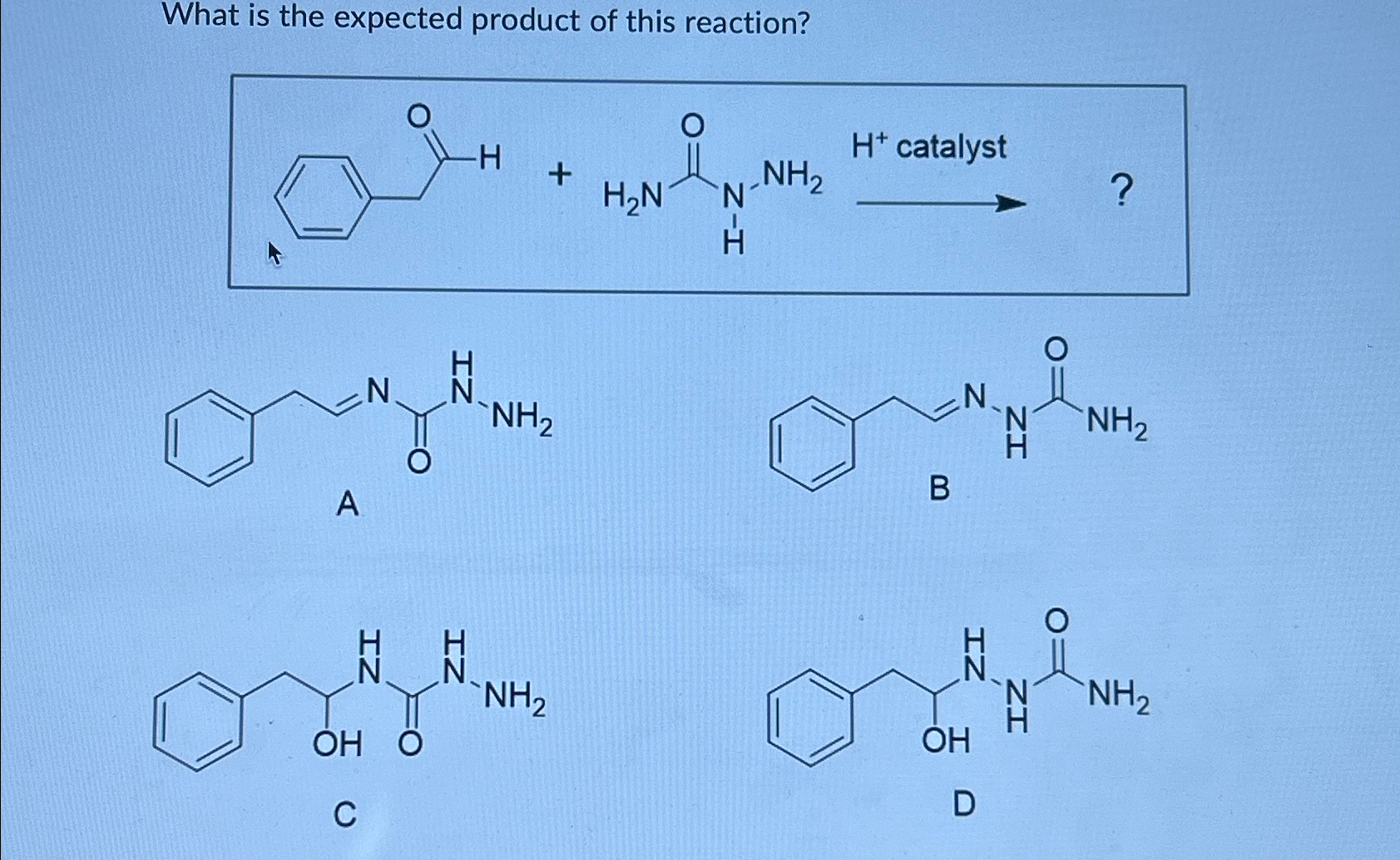 Solved What is the expected product of this reaction? | Chegg.com