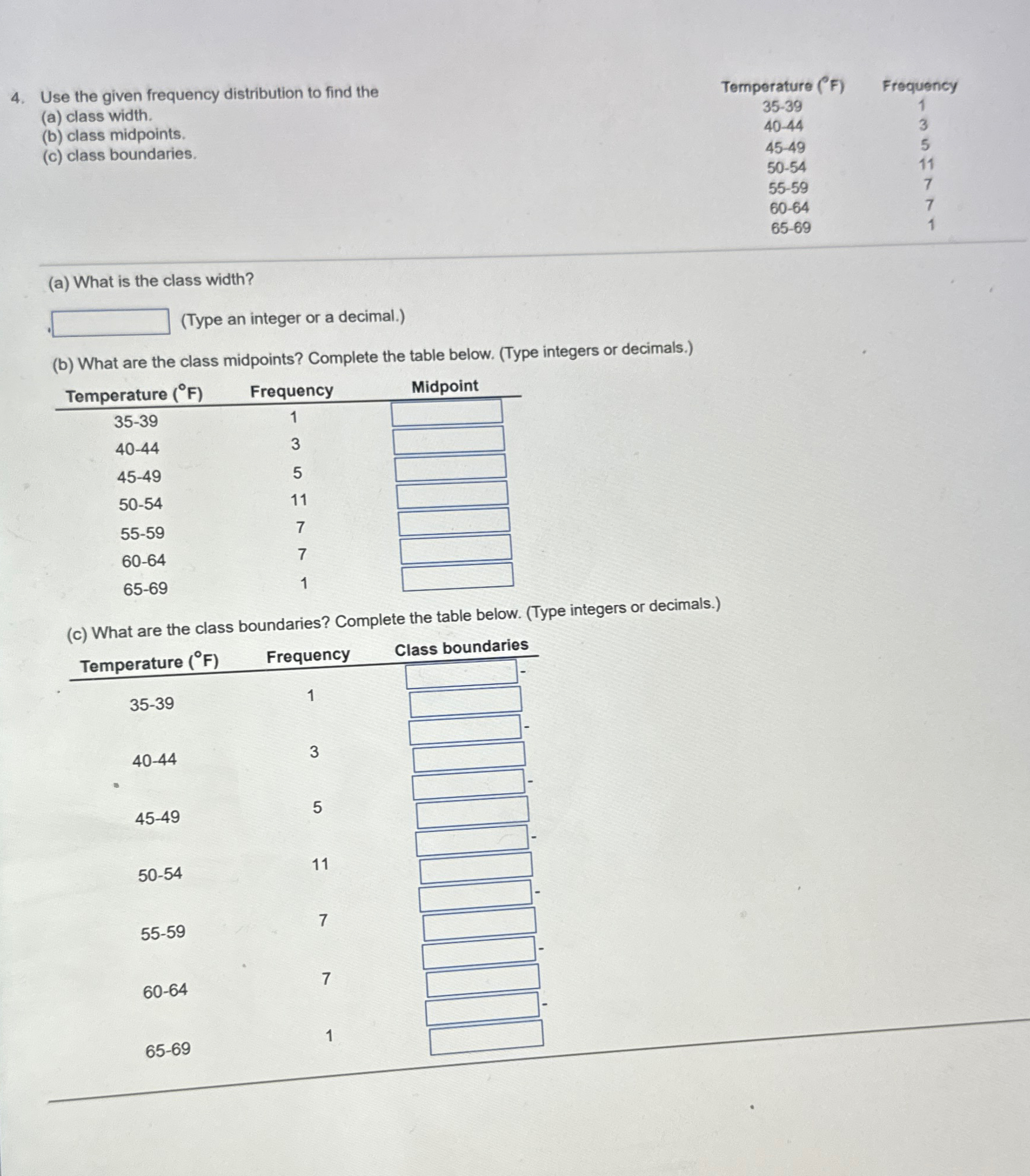 Solved Use the given frequency distribution to find the(a) | Chegg.com