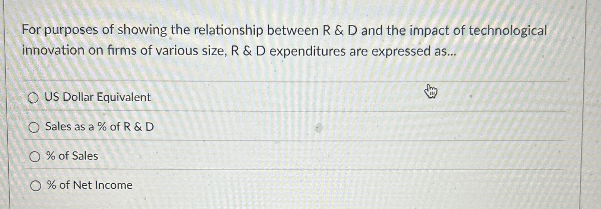 Solved For purposes of showing the relationship between R & | Chegg.com