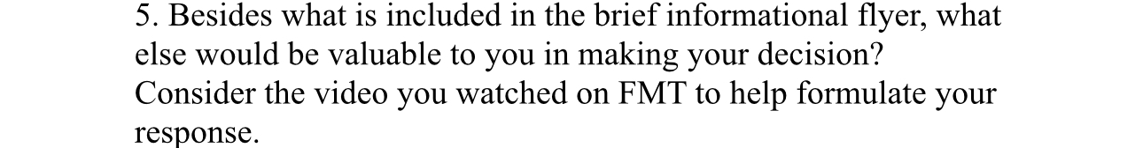 Solved Besides what is included in the brief informational | Chegg.com