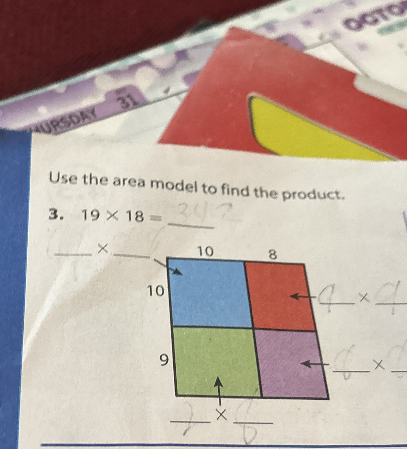 Solved Use the area model to find the | Chegg.com