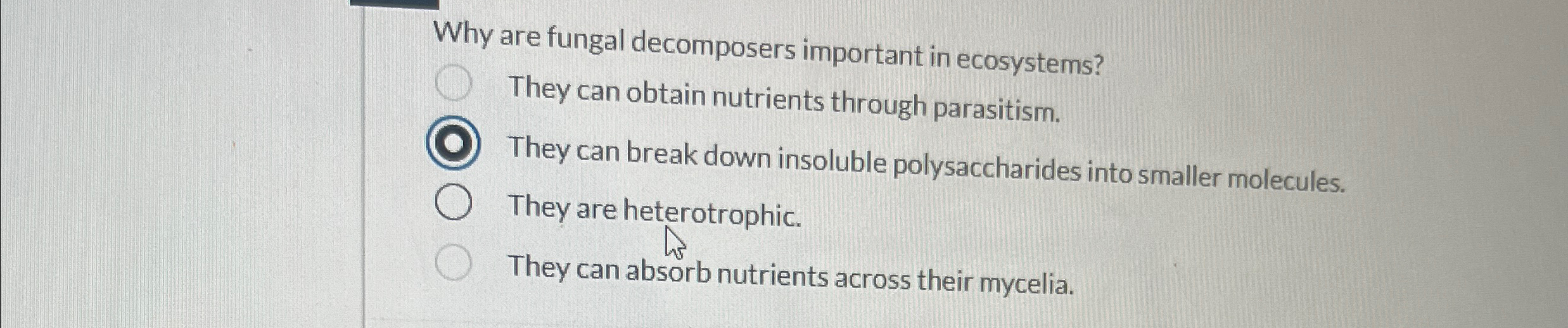 Solved Why are fungal decomposers important in | Chegg.com