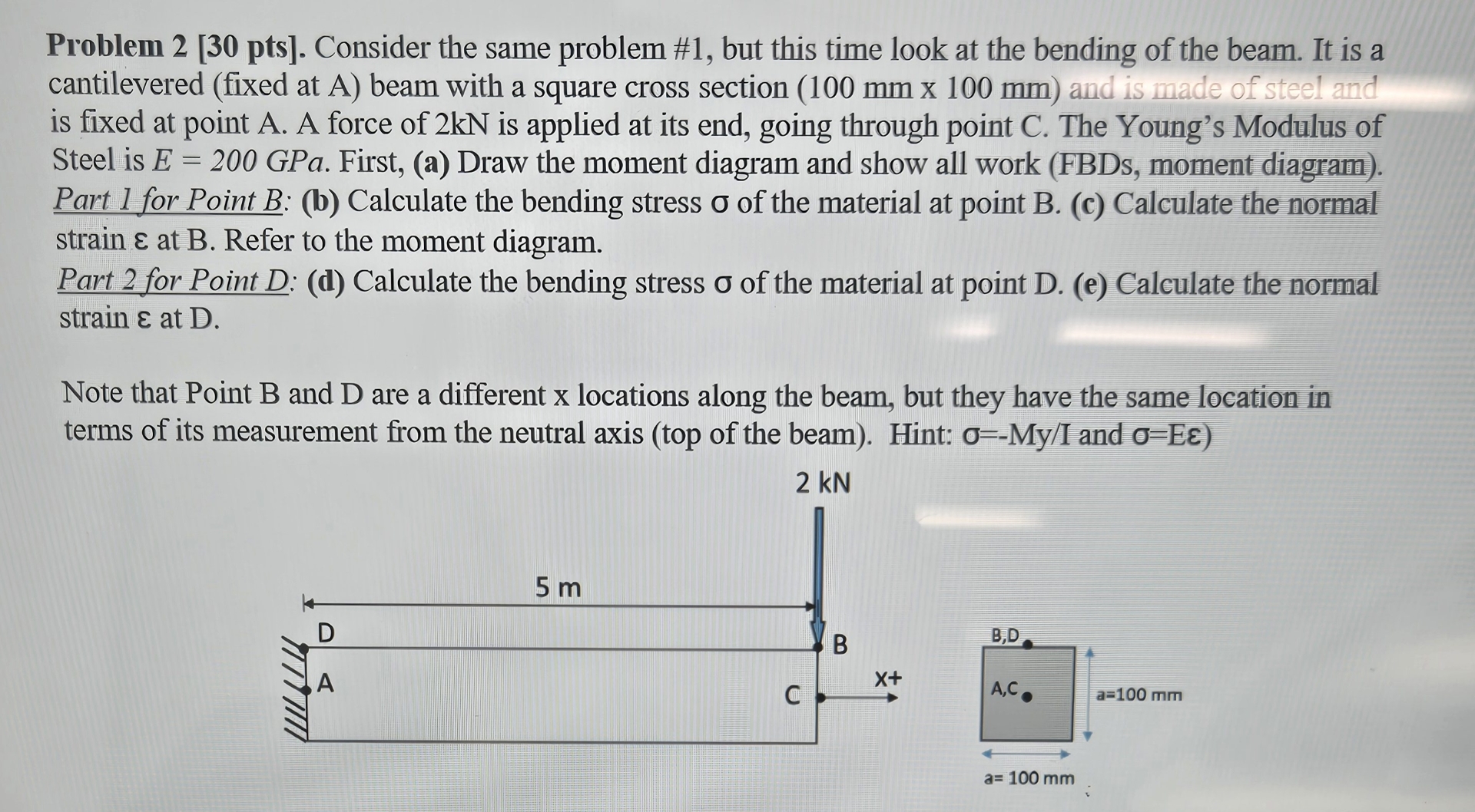 Problem 2 [ 30 ﻿pts]. ﻿Consider the same problem #1, | Chegg.com