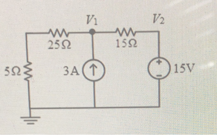Solved Use the node voltage technique to calculate the | Chegg.com