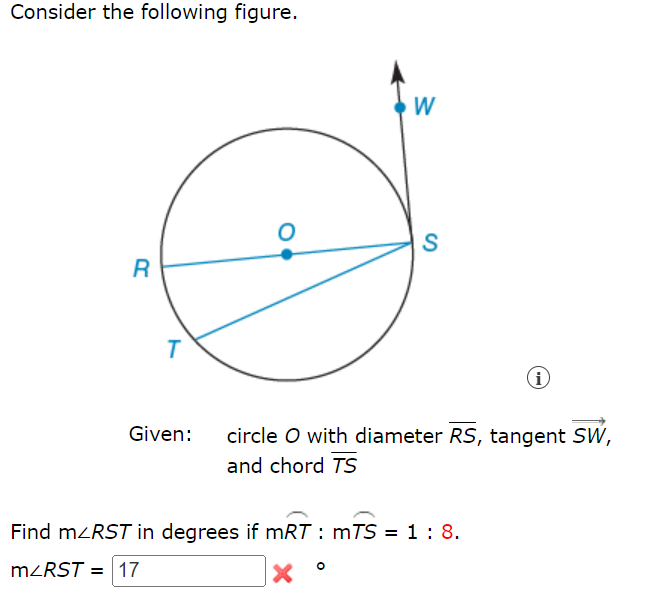 Solved Consider the following figure.Given: circle O ﻿with | Chegg.com