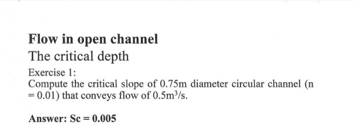 Solved Exercise 2: Design a concrete lining triangular | Chegg.com