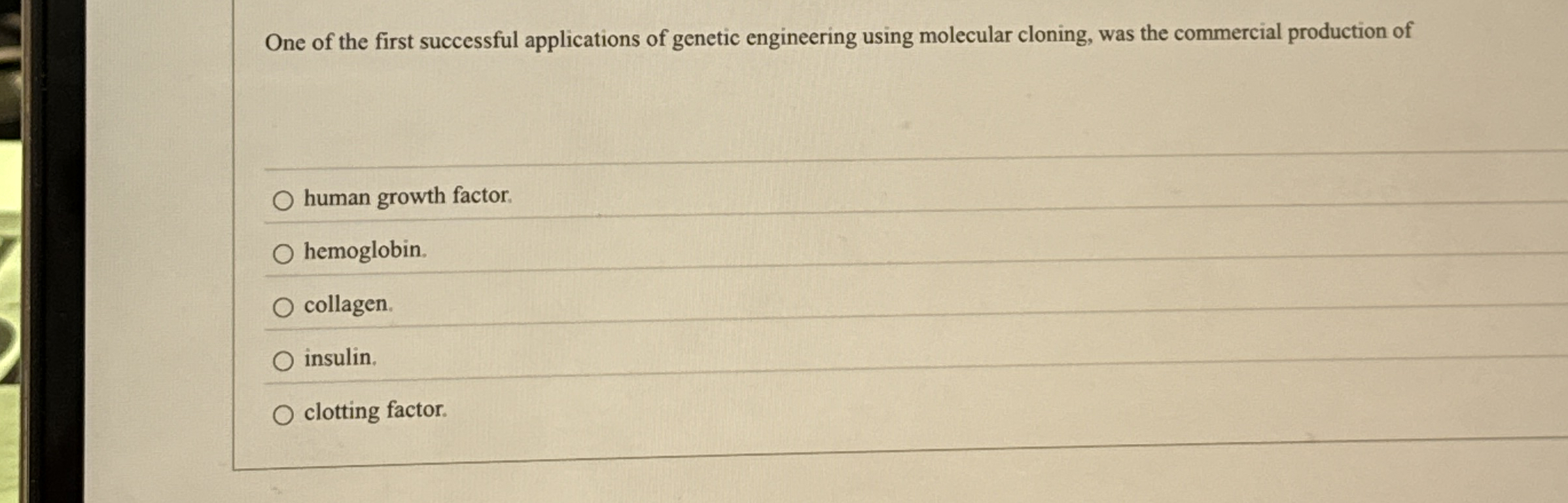 Solved One of the first successful applications of genetic | Chegg.com