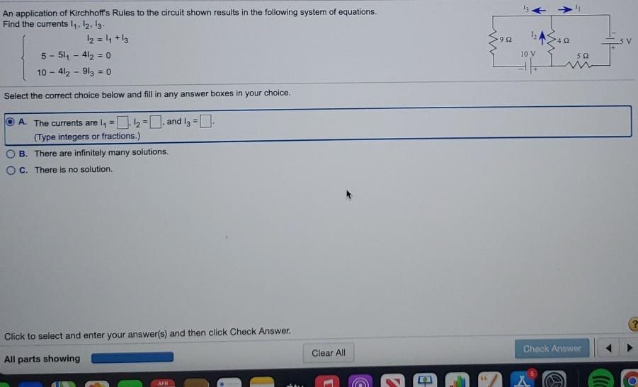 Solved An application of Kirchhoff's Rules to the circuit | Chegg.com