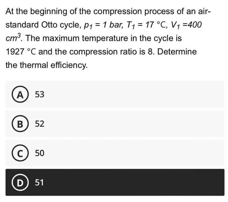 Solved At the beginning of the compression process of an | Chegg.com