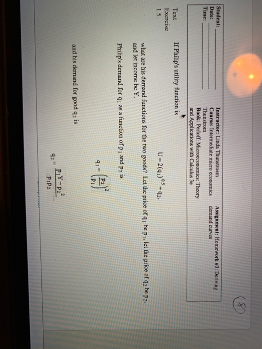 Solved Student: _ Date: Time: Assignment: Homework #3: | Chegg.com