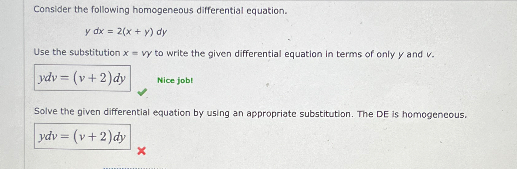 Solved Consider the following homogeneous differential | Chegg.com
