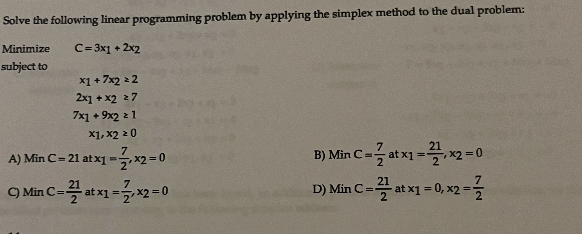 Solve The Following Linear Programming Problem By