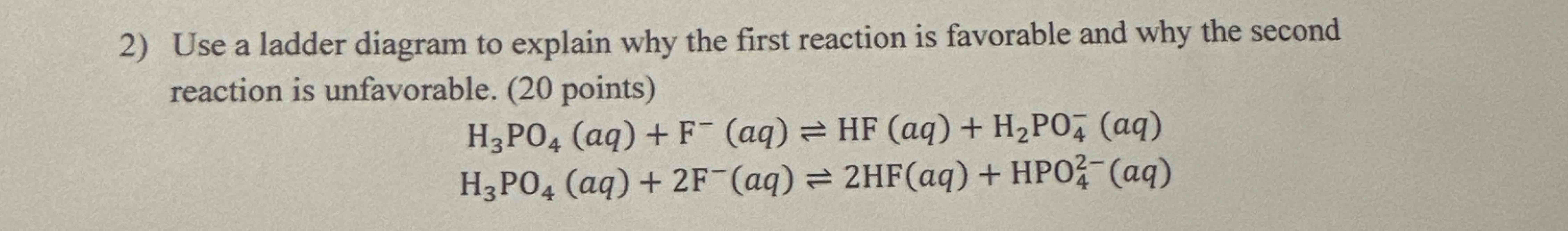 Solved Use a ladder diagram to ﻿explain why the first | Chegg.com