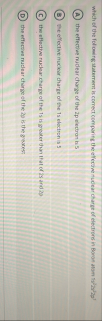 Solved which of the following statement is correct comparing | Chegg.com