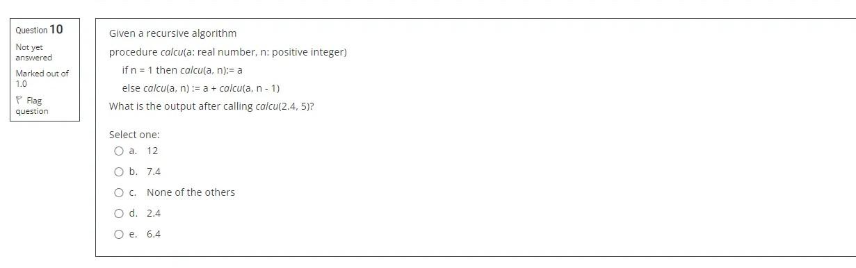 Solved Given a recursive algorithm: procedure num(n : | Chegg.com