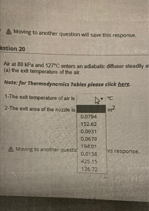 Solved Air at 80kPa and 127C enters an adiabatic diffuser | Chegg.com